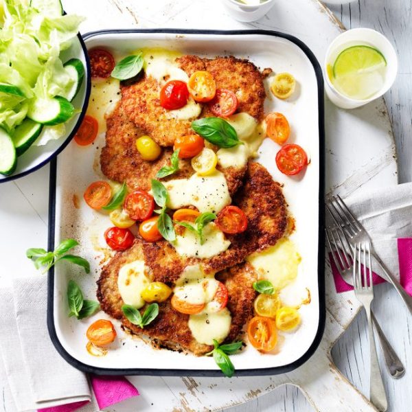 Tomato & Bocconcini Pork Parmigiana Recipe | Otway Pork