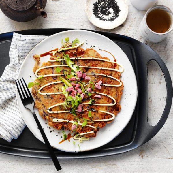 Ham Okonomiyaki (Japanese Pancake) Recipe | Otway Pork
